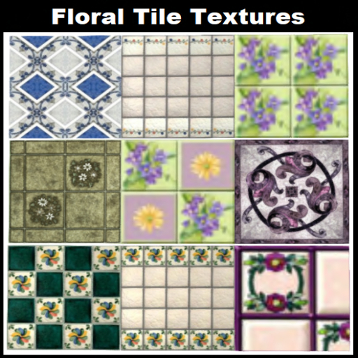 Second Life Marketplace - Floral Tile Textures